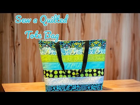 How to Sew a Quilted Tote Bag with Scrap Fabric or Jelly Roll Strips