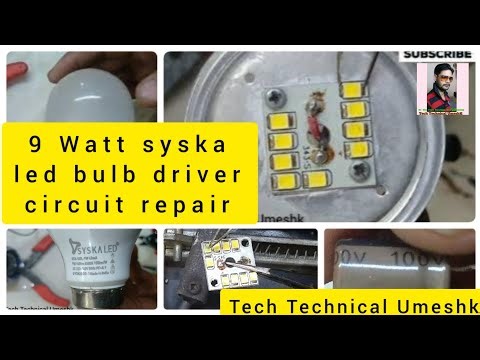 Syska Led Bulb Repair, SMD LED Replace,Blinking Problem Solution #techtechnicalumeshk #ledbulbrepair