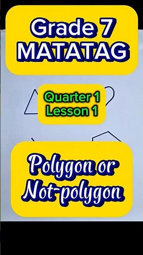 Grade 7 Quarter 1 (MATATAG) #mathtutorials #maths #mathstricks #math #polygon #matatagcurriculum