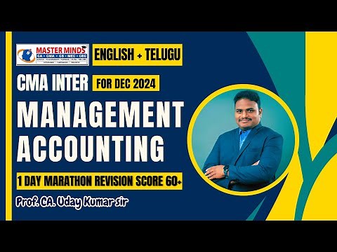 CMA Inter Management Accounting Ultimate Marathon Revision | For Dec 2024! | P1832