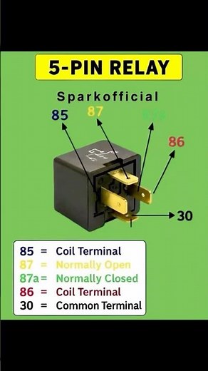 5-Pin Relay Wiring Diagram | Terminals, Connections & Function Explained