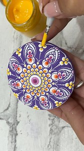 Easy Mandala Rock Painting Design 🎨💜🩷🧡💛 | Art of Points