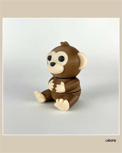 3D Printed Articulated Monkey Keychain