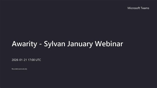 Awarity Sylvan Learning Center January Webinar