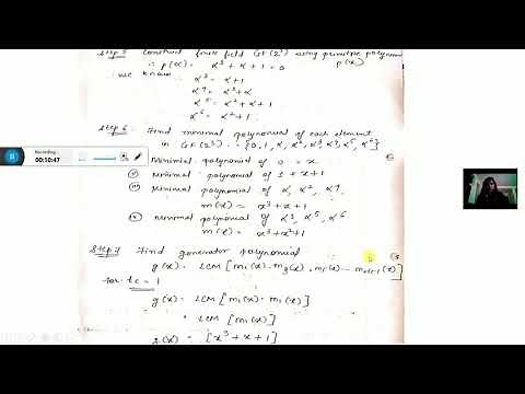 Encoding of BCH Codes (video-2)