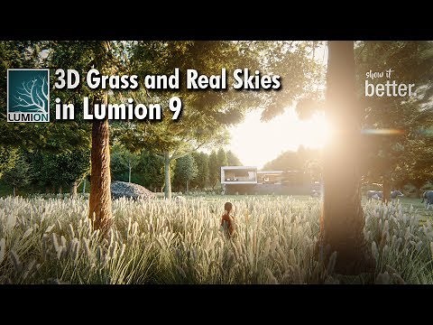Applying the 3D Grass and Real Skies in Lumion 9