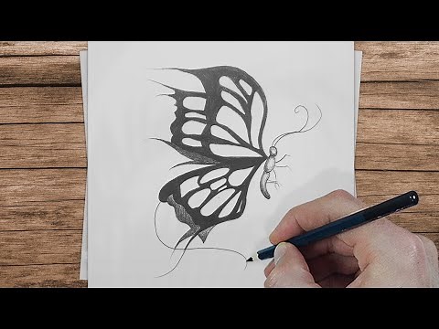 How To Draw a Butterfly Drawing Tutorial with Pencil! [Perfect Tutorial for Beginners]