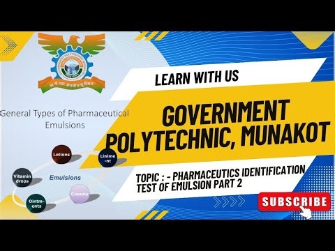Pharmaceutics - Identification Test of Emulsion (Part 2) | Govt. Polytechnic Munakot