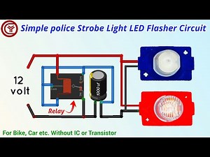 12v police strobe light led flasher circuit