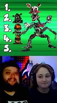 Blindly RANK these FNaF Animatronics! w/@LittleWelshie #fnaf #fivenightsatfreddys #shorts