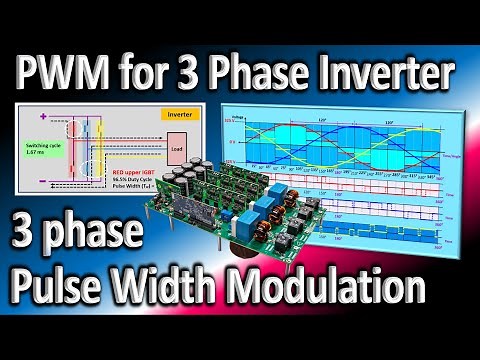 How to convert DC to 3 phase AC | How Pulse Width Modulation is used in 3phase VFD Inverter?