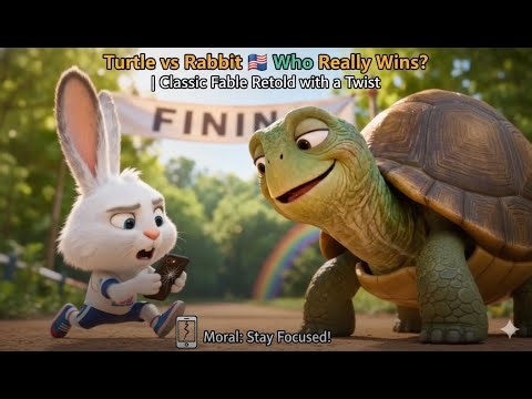 Turtle vs Rabbit 🏁 Who Really Wins? | Classic Fable Retold with a Twist