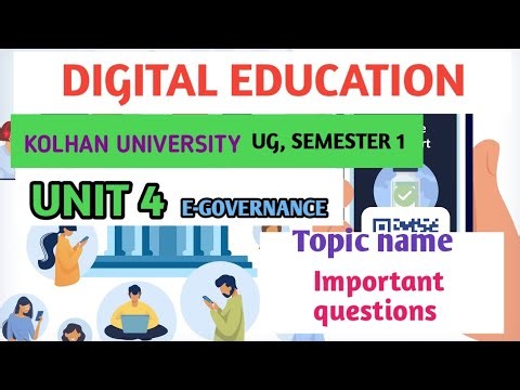 Digital education | Unit 4 | Important questions