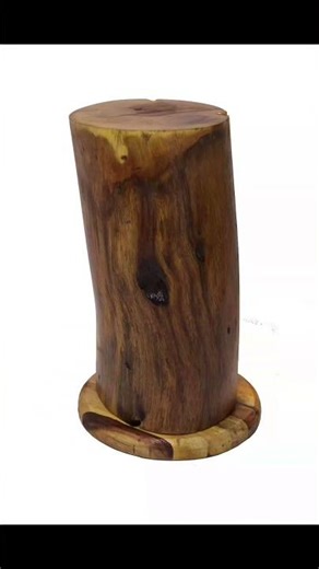 Handcrafted Natural Wood Lamp with Vertical Light Strips – Rustic Modern Lighting Decor