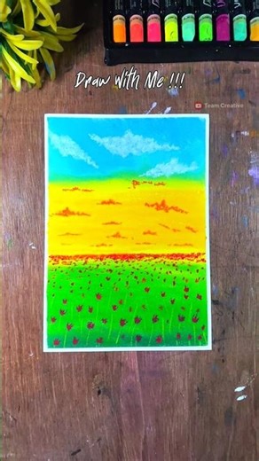 #draw a #naturescenery with me !!! ❤️✨✍️ #art #drawing #shorts