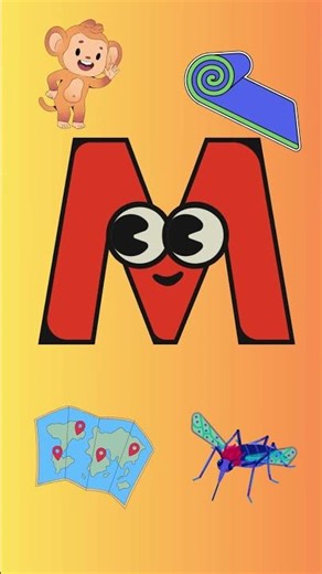 Let's Learn Letter M,#educationalvideo #funlearning #kidschannel #shortvideo #shortvideo #shorts