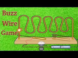 How to make a buzz wire game at home || Electronic projects to do at Home