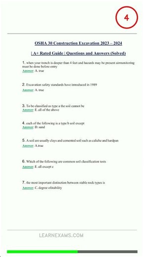 OSHA 30 Construction Excavation 2023 2024 A Rated