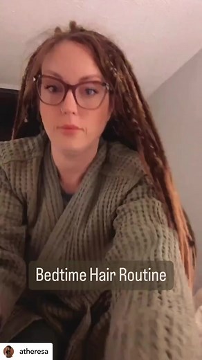 The bedtime hair routine of @atheresa 🧡 Keep your dreadlocks out of your face and protected from getting frizzy. So many dreadheads so many ways to wear their locks, and we love to hear from you how you would wear your dreadlocks at night. For if you're still struggling with your dreads at night, we have a nightcap on our website that is comfy and soft and super easy to wear over your dreadlocks. Add it to your cart the next time you're shopping on dreadshop.com | Dreadshop