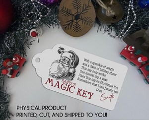 Santa's Magic Key Tag | Physical Product - Etsy