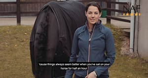 9.6K views · 24 reactions | Look at those hooves! Here is Lucie Stephenson and her horse Coniston Nadal, better known as Herbie, ready for their dressage test using NAF Paint it Black – let’s hope she got those extra marks! | NAF | Facebook