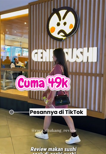 Makan sushi yg lengkap dan enak di genki sushi dan ad disc 50% klo pesannya di TikTok, Caranya: 1.klik lokasi di video 2.pilih menu nya 3.byr di aplikasi dan tunjukkan kode barcode ke kasir #promomakanharian #realawayxgenkisushi #Genkisushi #promoseruweekend #promomakangajian @realwaymediaindonesia @Genki Sushi Indonesia