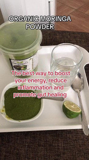 Organic moringa powder benefits boost your energy, reduce inflammation and promote gut healing#moringapowder#moringa#health#healthyliving#lifestyle