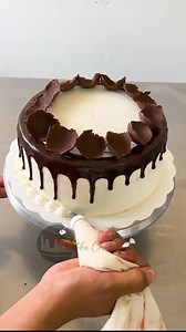 Tutorial for decorating cakes with chocolate and peach cannelloni cake with fruit | Cake Pie