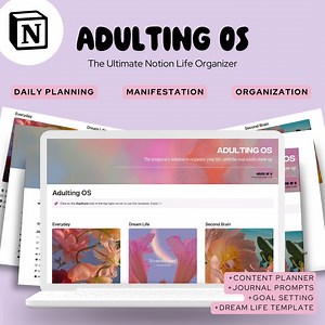 ADULTING OS, Notion Life Planner Template, Personal Organizer, Daily Habit Tracker, Second Brain, Manifestation Journal, ADHD Planner - Etsy UK