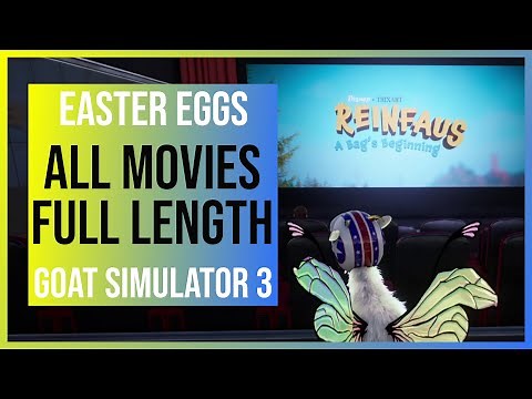 Goat Simulator 3: All 6 Movies in the Cinema (Full Length) | Easter Eggs