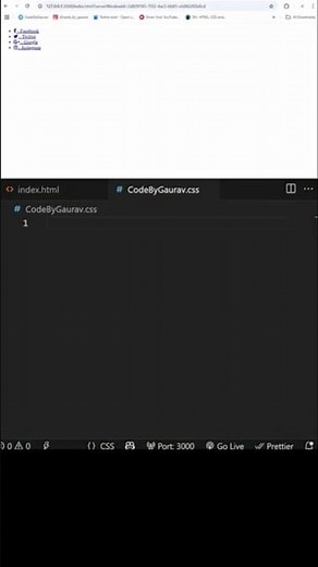 🧊 3D CSS Social Tiles with Hover Animation | #webdevelopment #coding #animation #shorts
