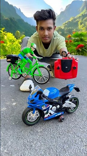 Remote control Motorsport Super Bike vs Electronic Cycle Unbox