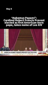 903K views · 25K reactions | American cardinal Robert Prevost has been chosen by the conclave to be the next pope. He will be known as Pope Leo XIV. Never in the history of the Roman Catholic Church has there been a pope born in the United States. | Today Show | Facebook
