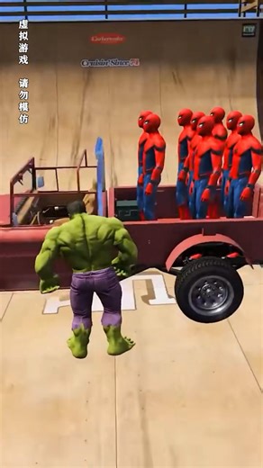 Hulk vs Spiderman funny fails gta5 #shorts #funny #hulk #spiderman