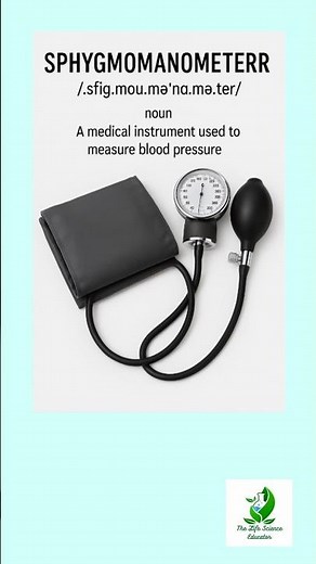 "Sphygmomanometer 📏 | Pronunciation & Meaning Explained!" #sphygmomanometer #pronunciation #meaning