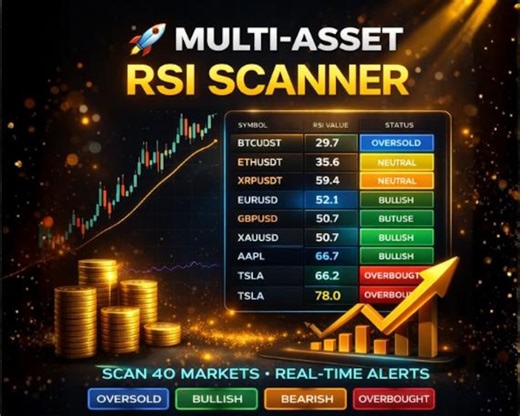 Multi-asset RSI Scanner – Tradingview 40 Market Dashboard Indicator | Overbought Oversold Alerts for Forex Crypto Stocks | Pine Script Tool - Etsy Canada