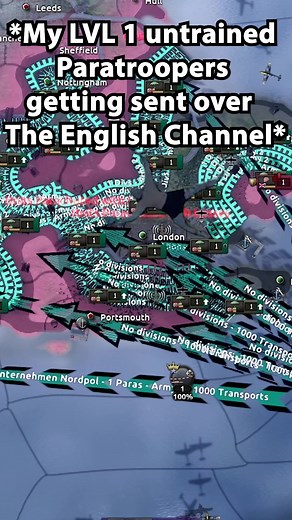 Paratroopers Crossing English Channel in Hoi4 | Strategy Game Memes