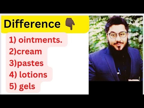 semisolid dosage form ointments, creams , pastes , lotions and gels ( difference).