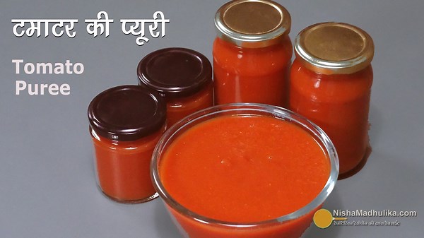 6M views · 50K reactions | Tomato Puree Recipe, Tomato puree storage, tomato puree kaise banaye, tomato puree at home, tomato puree recipe in hindi, How is tomato puree made Ingredients Tomato - 3 kg Sugar - 3 tsp Salt - 1 tsp Beetroot - 1/2 pcs Vinegar - 3 tbsp | NishaMadhulika | Facebook