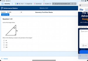 Look at the triangle shown.[Diagram of a right-angled triangl... | Filo