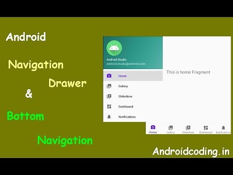 Android navigation drawer and navigation bottom together. | navigations | android coding