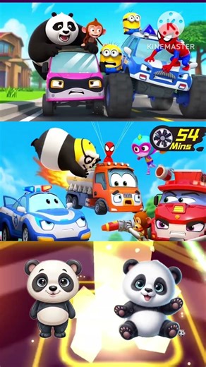 Babu Beo - Panda TilesHop vs Panda Car Accident Pj Mask Minions Spider-Man With Tiles Hop EDM Rush