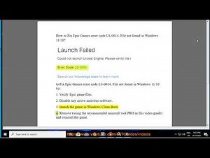 Fix Epic Games error code LS-0014, File not found in Windows 11/10