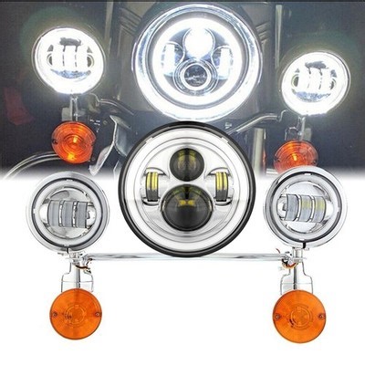 7" LED Headlight + Fog Passing Lights Bar For Honda Shadow Aero Ace Phantom VLX | eBay