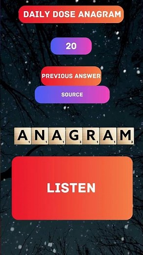 🧠Day 20 Anagram🧠 Anagram Fun in 30 Seconds! 🎉💥