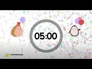 Party Fun 5 Minutes Countdown Timer For Kids With Happy Music | Classroom Countdown Timer