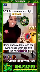 253K views · 716 reactions | Not a BP ntn going up for Ms. Triple she knw di clock app code fi wul crowd she wuda end di match suh unu nuh get fi see Bam and Dolly a fite.......... | Only1Empo | Facebook