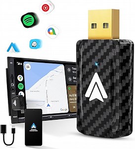 Wireless Android Auto Adapter 2025 Android Auto Sitck Convert Wired Android Auto to Wireless for Cars with Wired AA Android Phones 11-15, Mini & Stable, USB C/A, Plug & Play