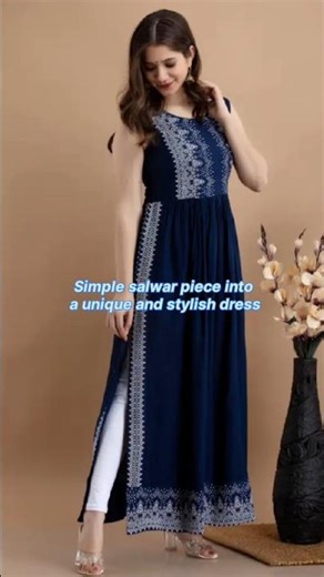 Simple salwar piece turn into beautiful salwar suit 💙🔵