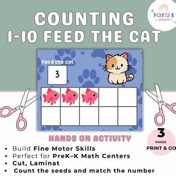 Numbers 1–10 Cut and Count Activity | Counting Worksheets for Preschool & Kinder